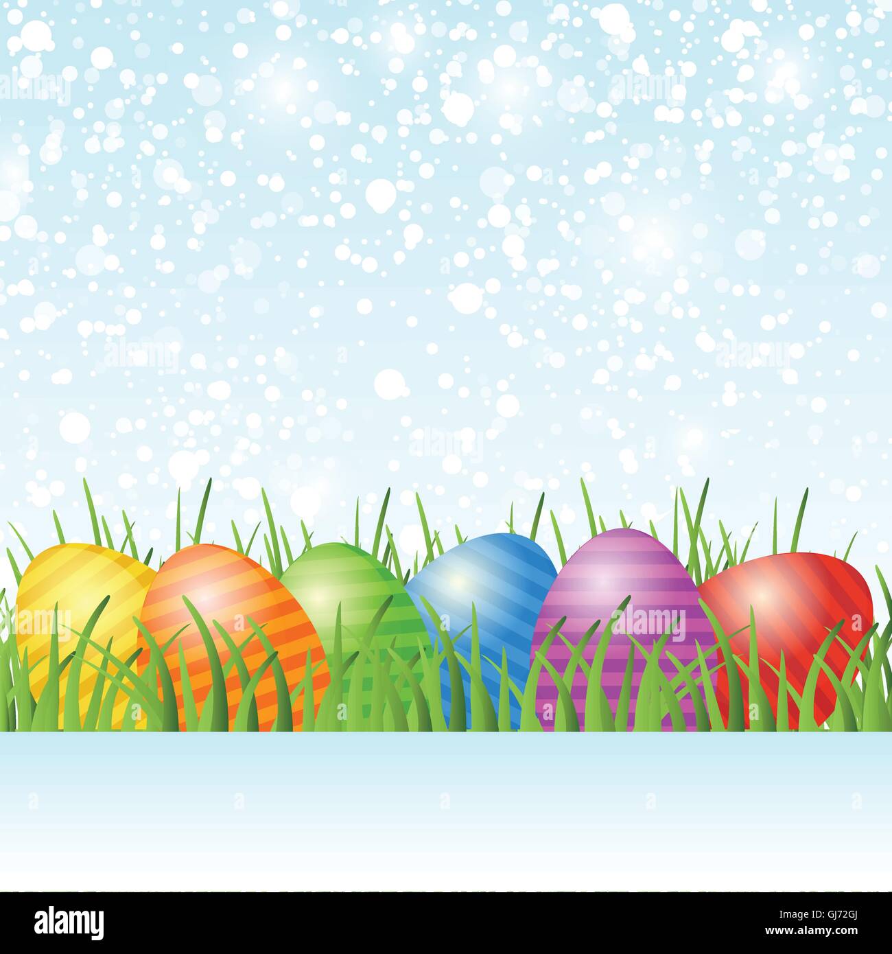 Easter painted eggs on Stock Vector Images - Alamy