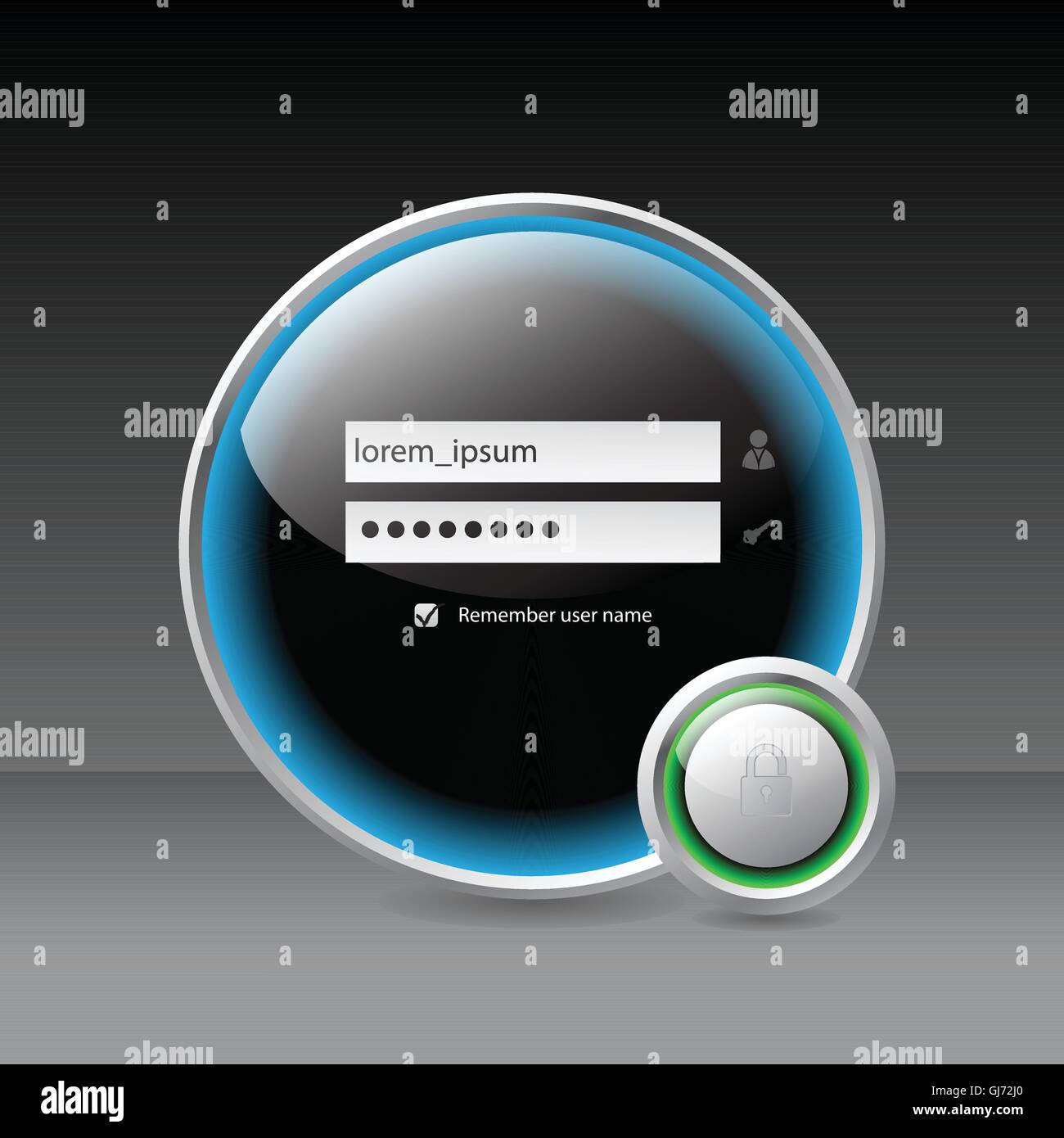 Glossy login screen Stock Vector Image & Art - Alamy