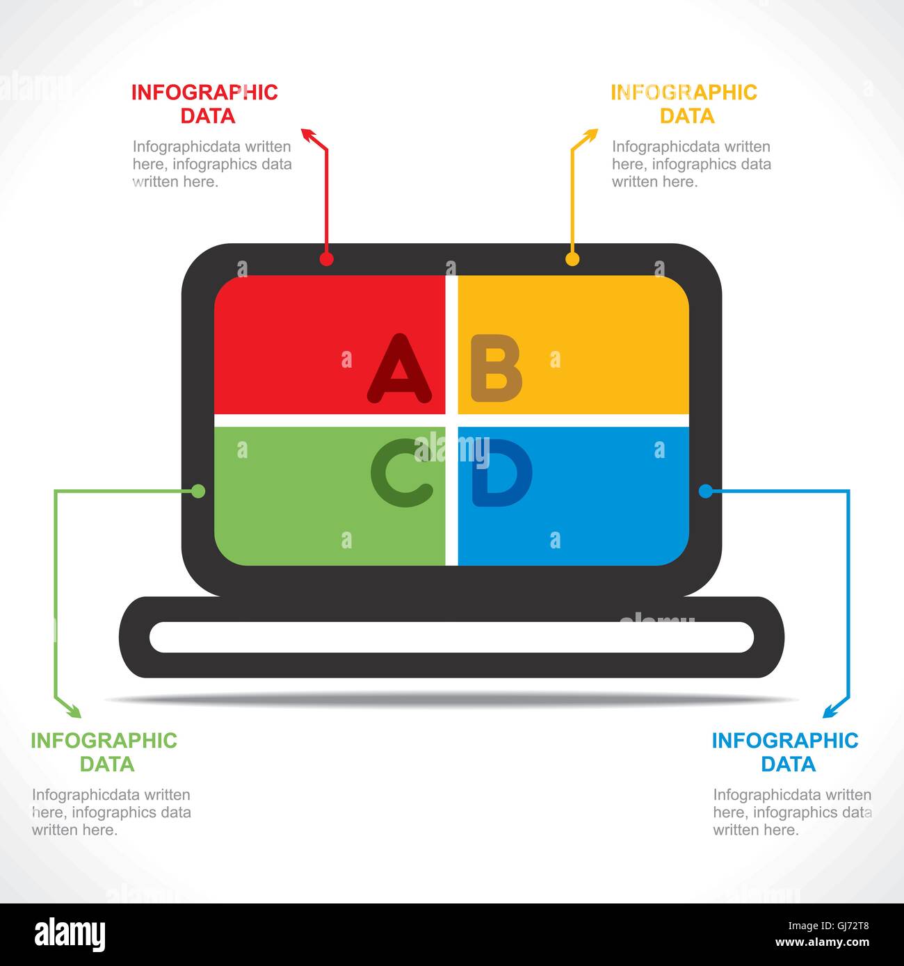 creative laptop info-graphics design vector Stock Vector Image & Art ...