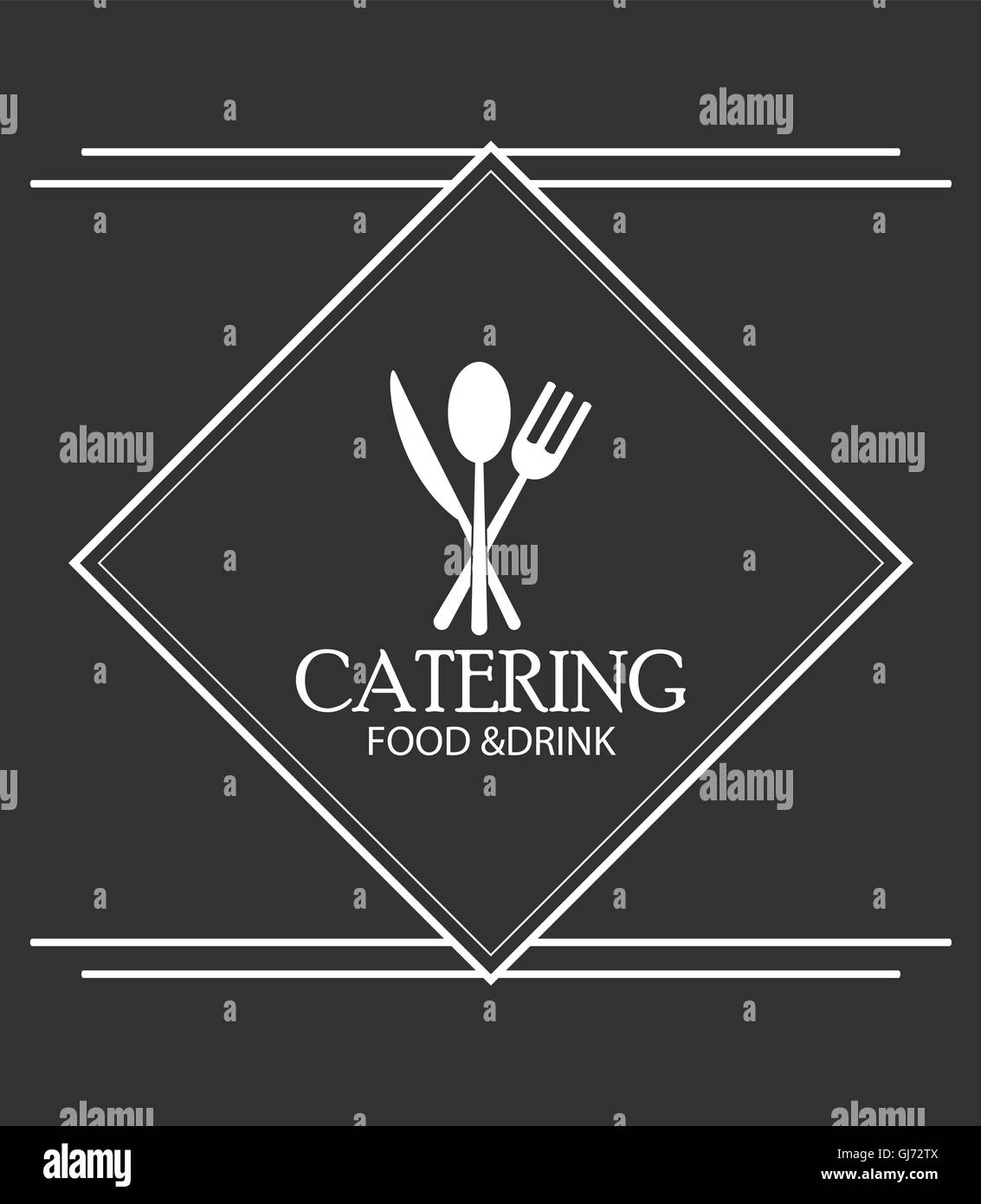 cutlery catering service menu food icon Stock Vector Image & Art - Alamy