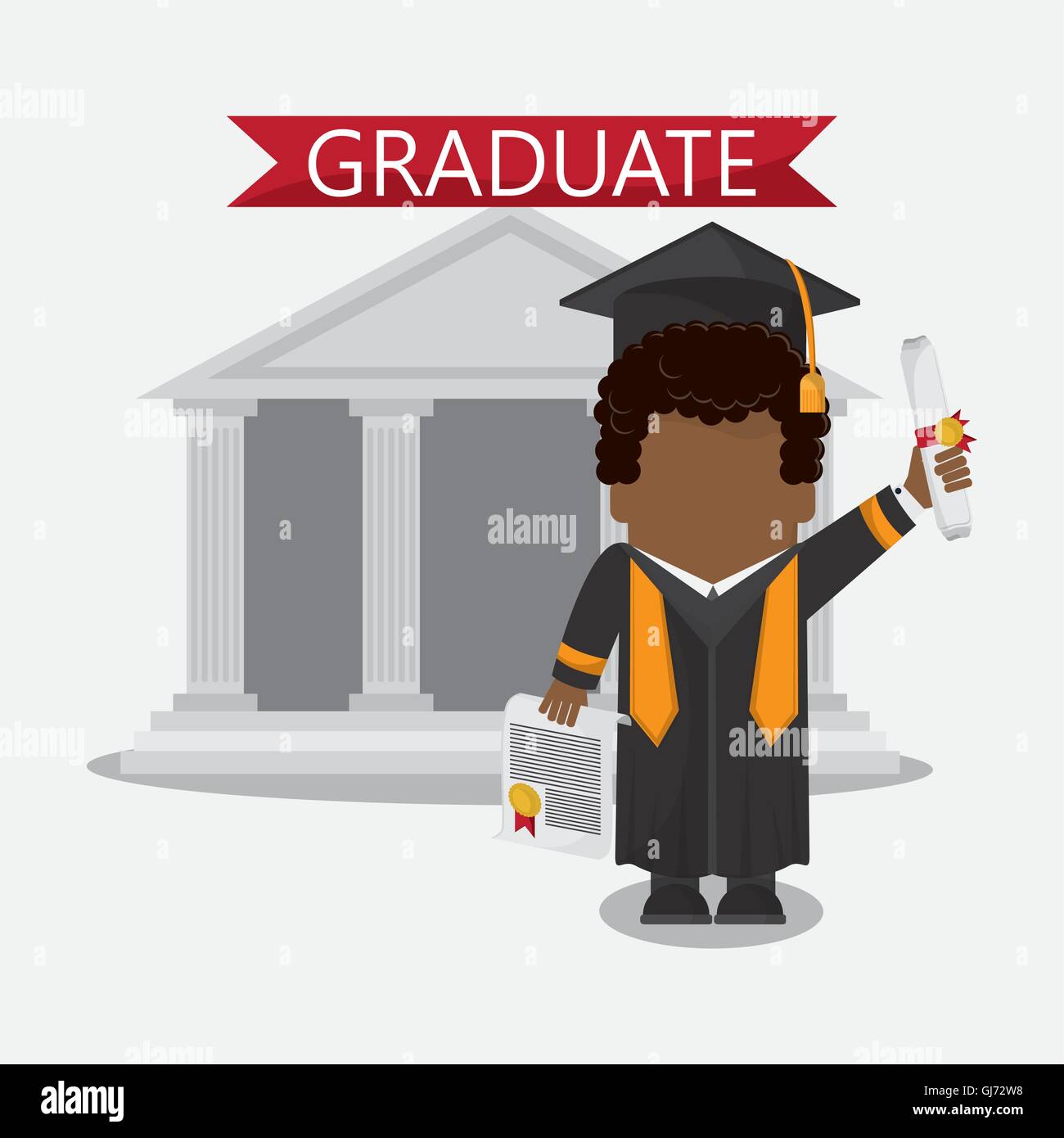 cartoon boy graduate icon Stock Vector Image & Art - Alamy