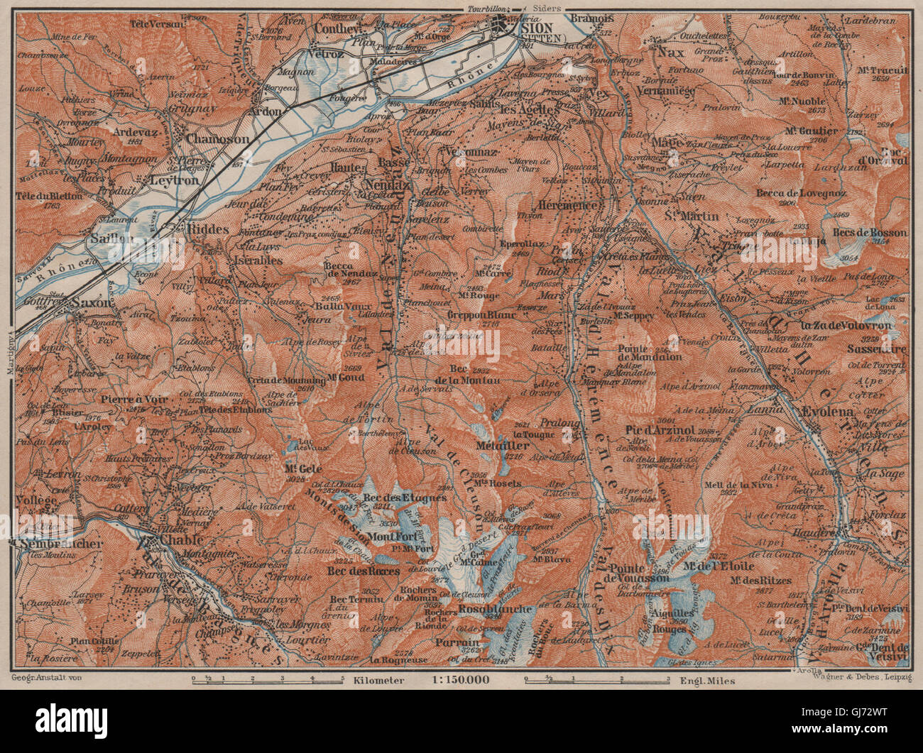 Sion map hi-res stock photography and images - Alamy