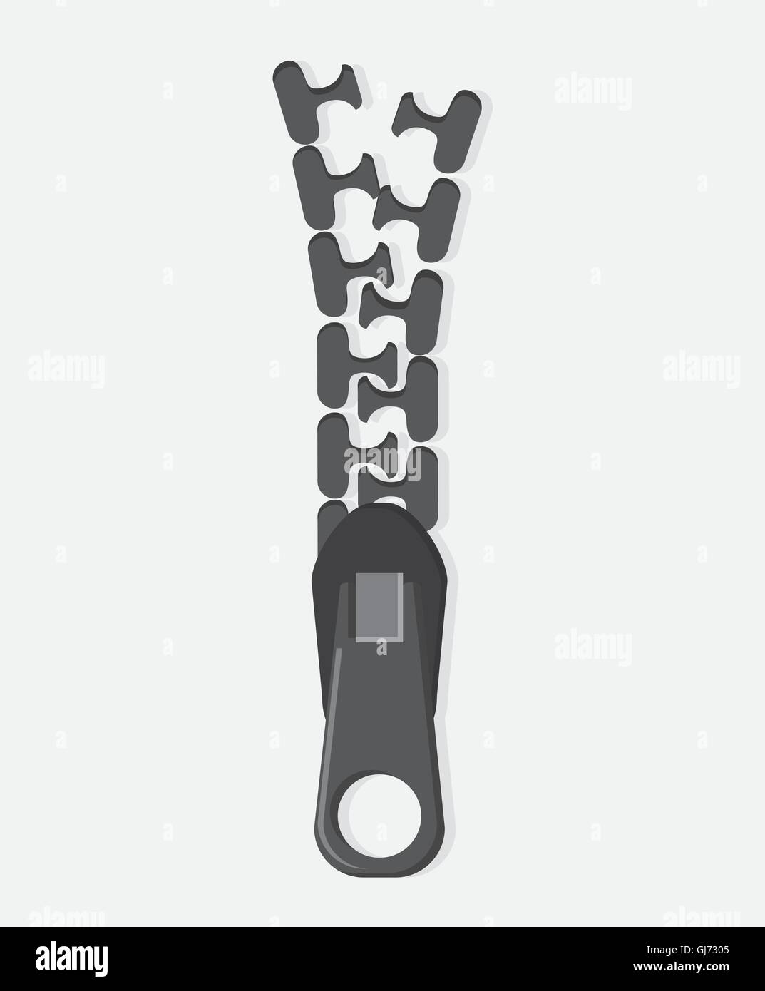 Zip zipper one cloth metal teeth icon Stock Vector Image & Art - Alamy