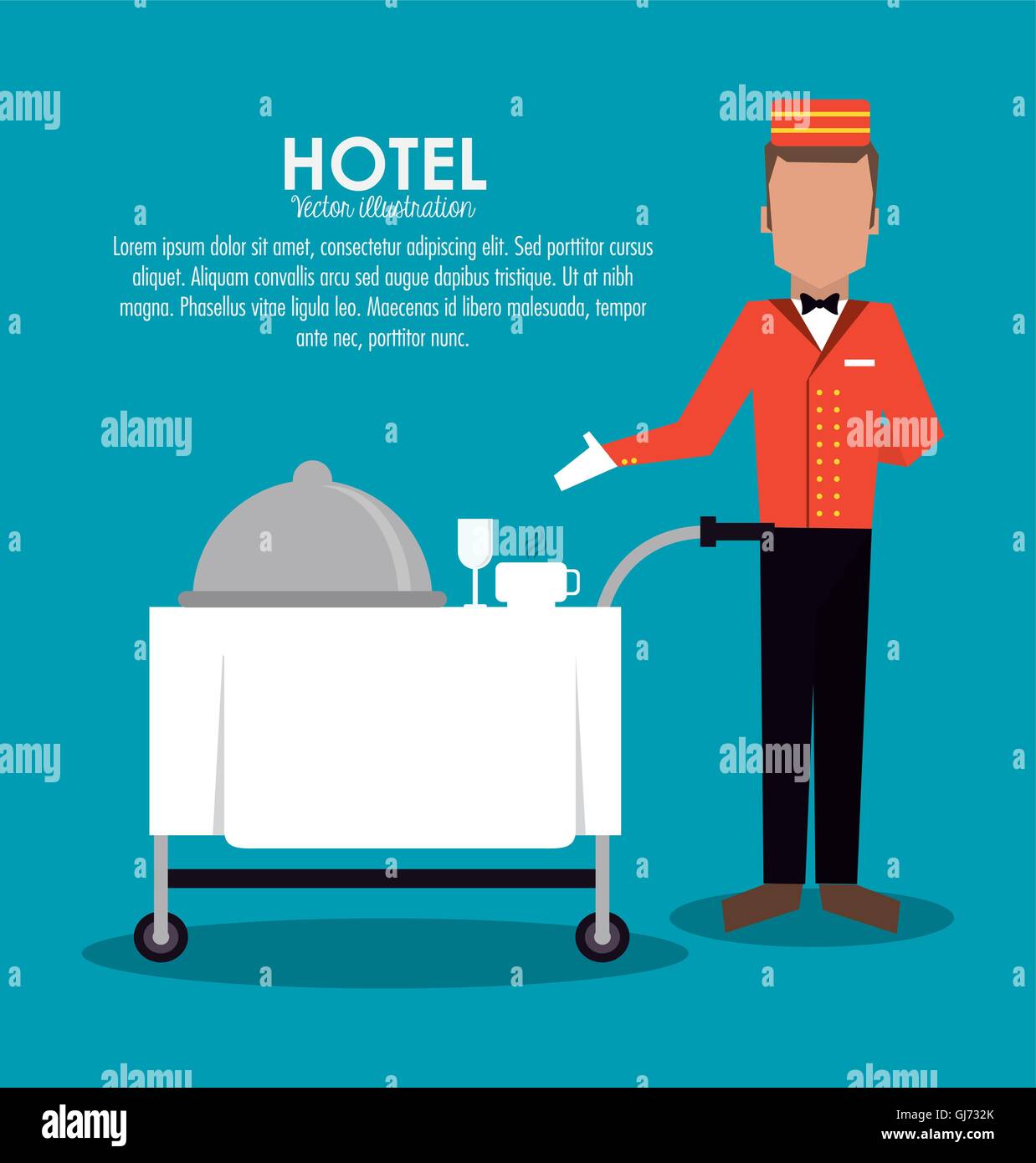 bellboy menu hotel service icon, vector Stock Vector Image & Art - Alamy