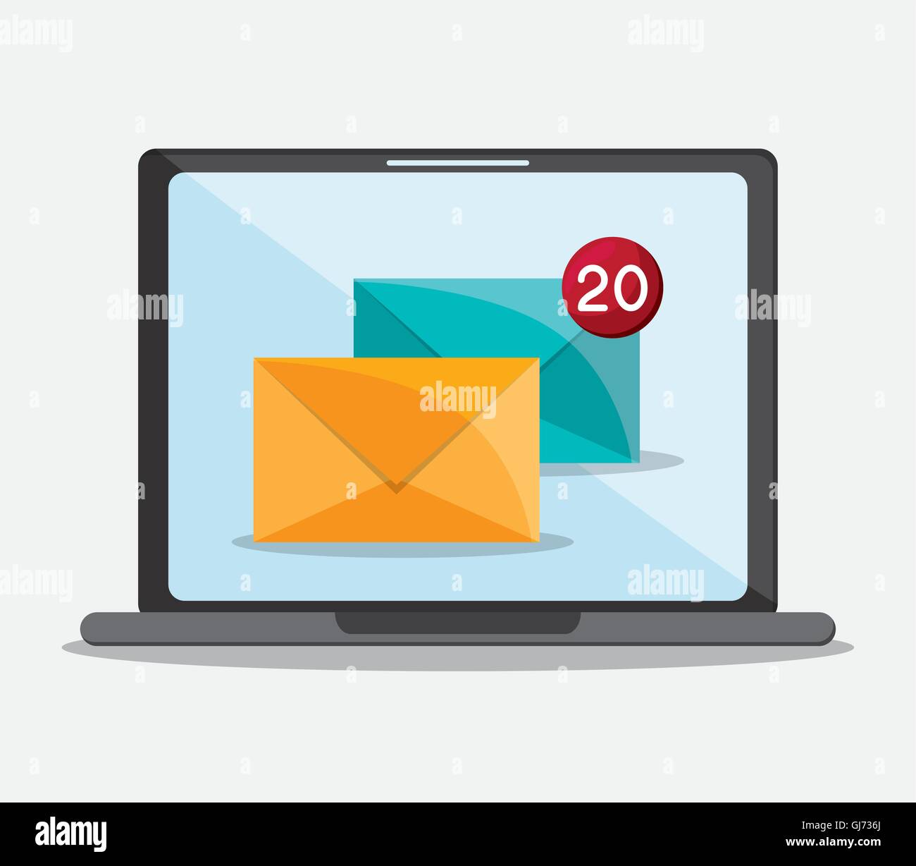 envelope laptop mail communication icon vector Stock Vector Image & Art ...