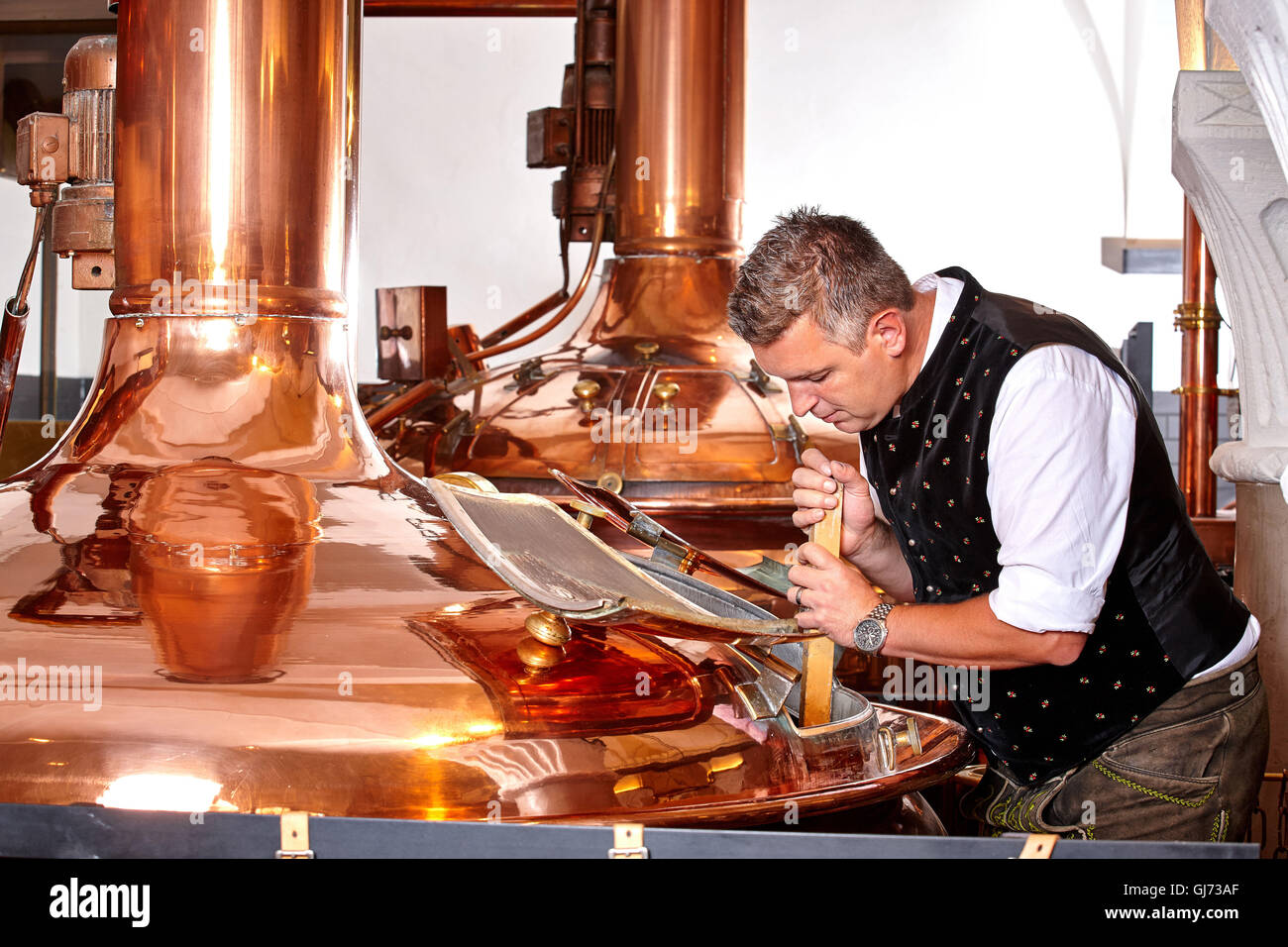 Brewery, master brewer Stock Photo - Alamy