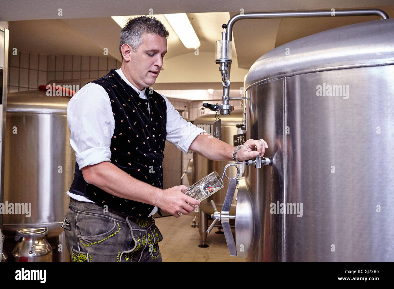 Brewery, master brewer Stock Photo - Alamy