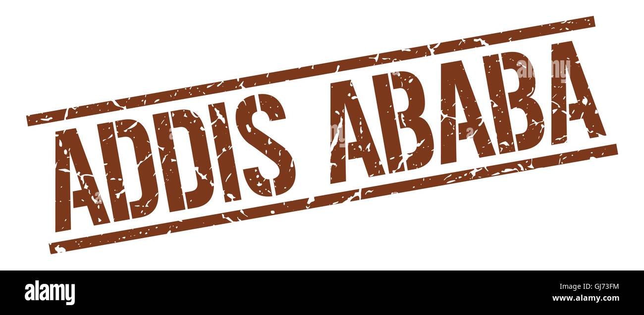 Addis Ababa brown square stamp Stock Vector Image & Art - Alamy