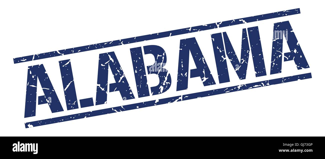Alabama blue square stamp Stock Vector Image & Art - Alamy