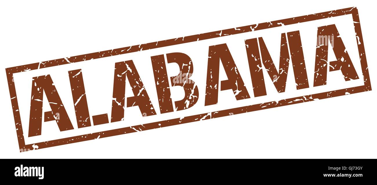 Alabama brown square stamp Stock Vector Image & Art - Alamy