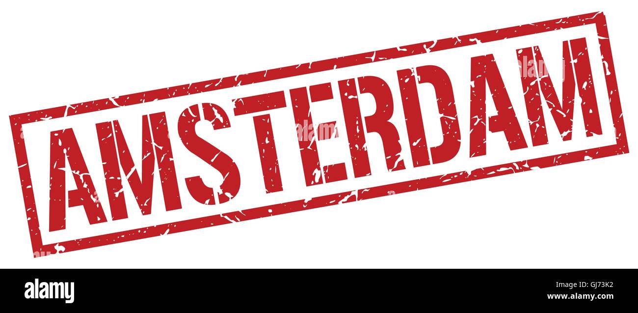 Amsterdam red square stamp Stock Vector Image & Art - Alamy