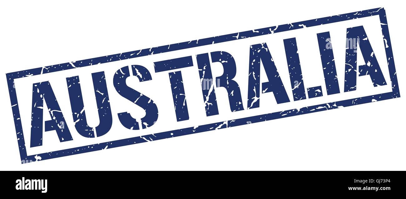 Australia blue square stamp Stock Vector Image & Art - Alamy