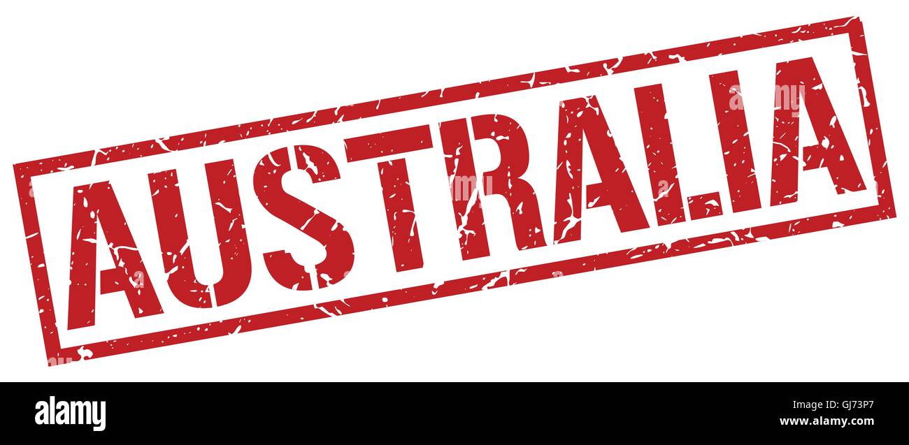 Australia red square stamp Stock Vector Image & Art - Alamy