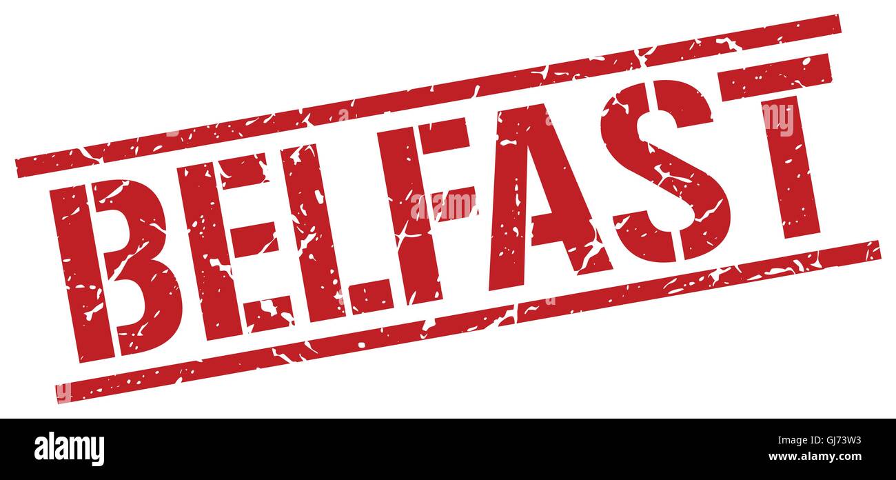 Belfast red square stamp Stock Vector Image & Art - Alamy