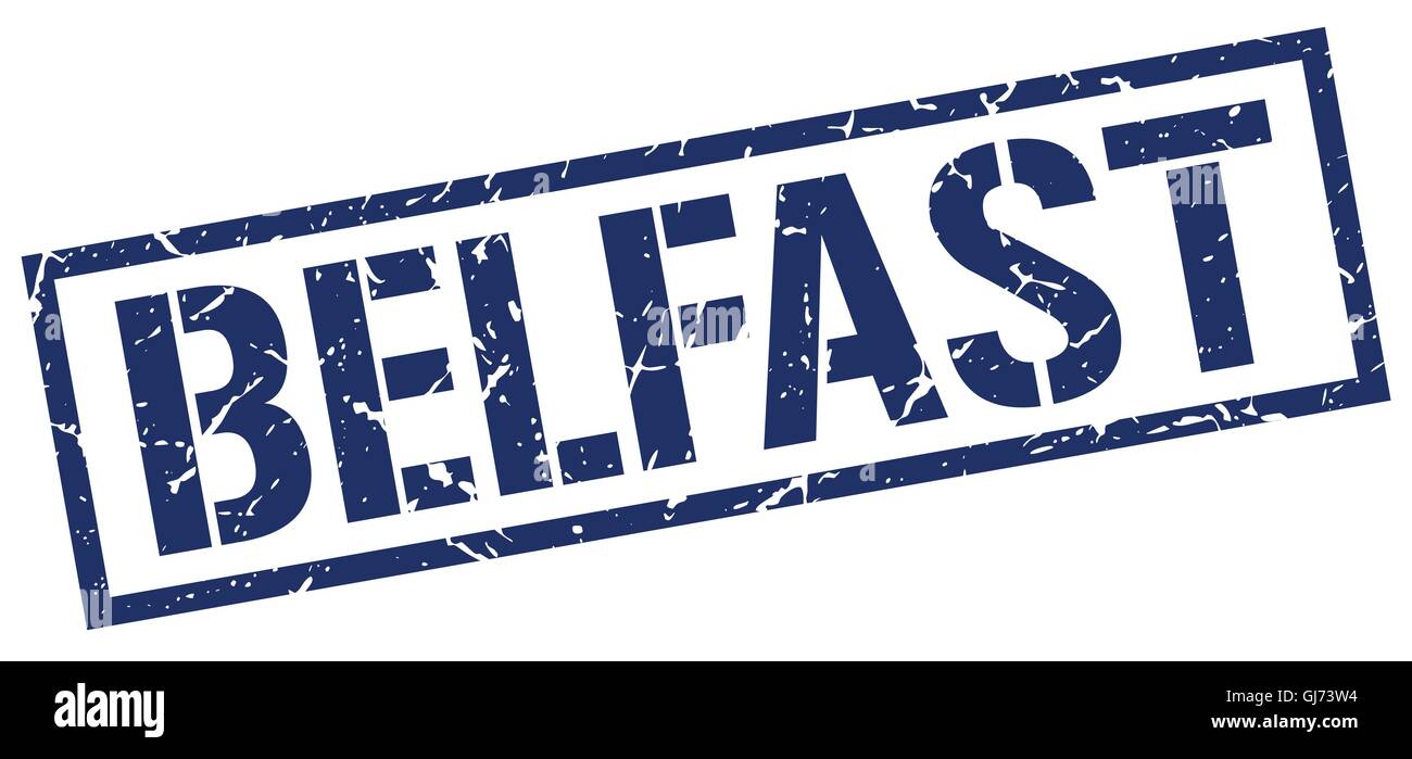 Belfast blue square stamp Stock Vector Image & Art - Alamy