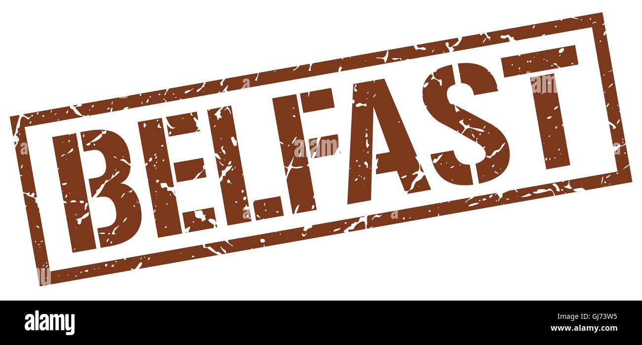 Belfast brown square stamp Stock Vector Image & Art - Alamy