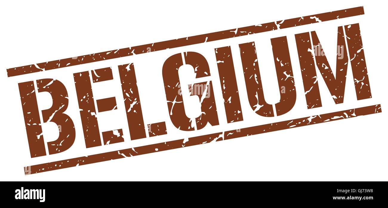 Belgium brown square stamp Stock Vector Image & Art - Alamy