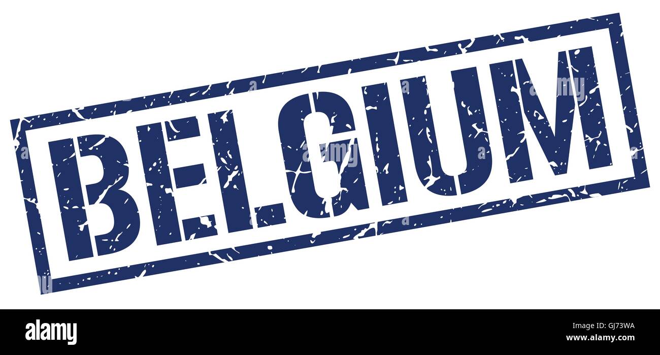 Belgium blue square stamp Stock Vector Image & Art - Alamy