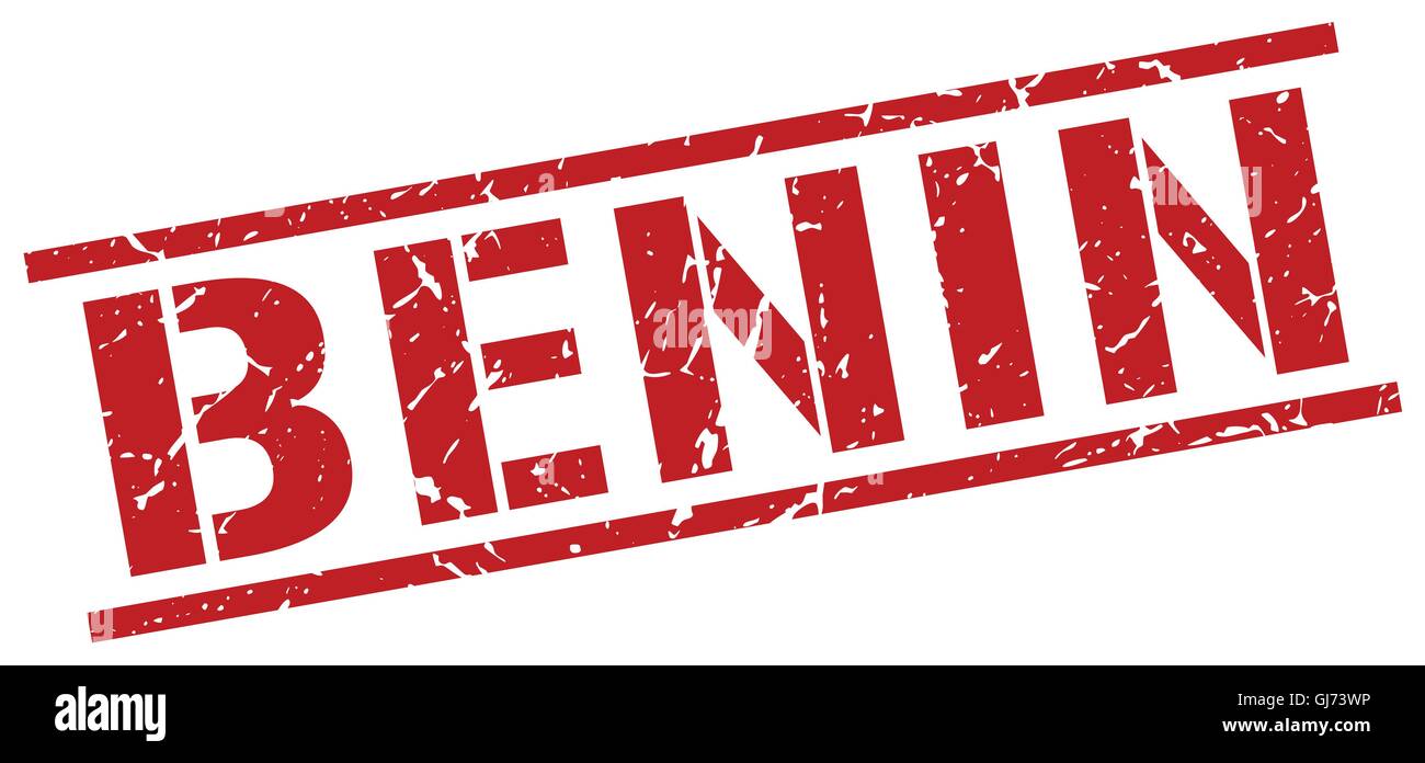 Benin red square stamp Stock Vector Image & Art - Alamy