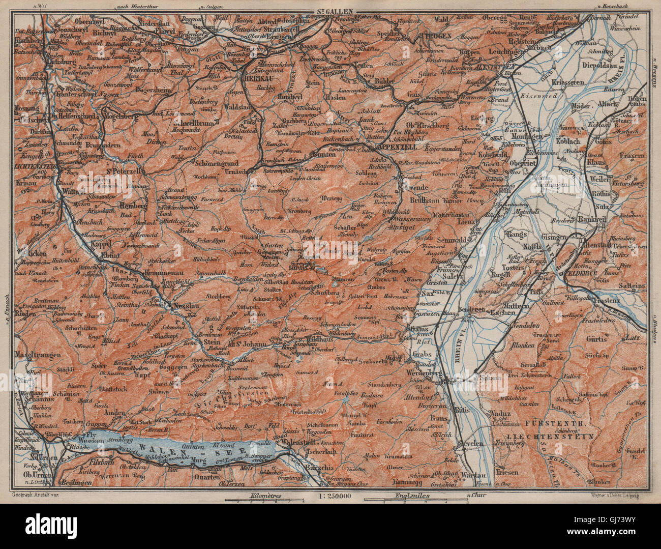 APPENZELL CANTON. Wildhaus Unterwasser St. Gallen Trogen Walensee, 1913 ...