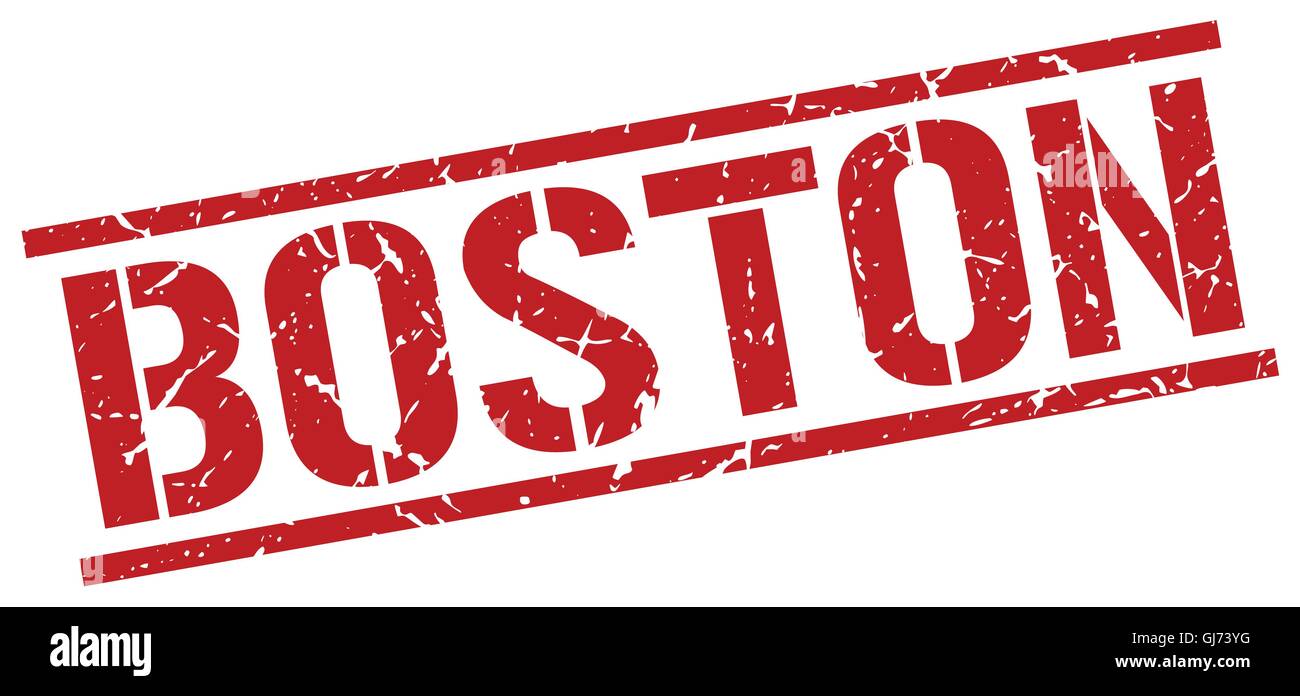 Boston red square stamp Stock Vector Image & Art - Alamy