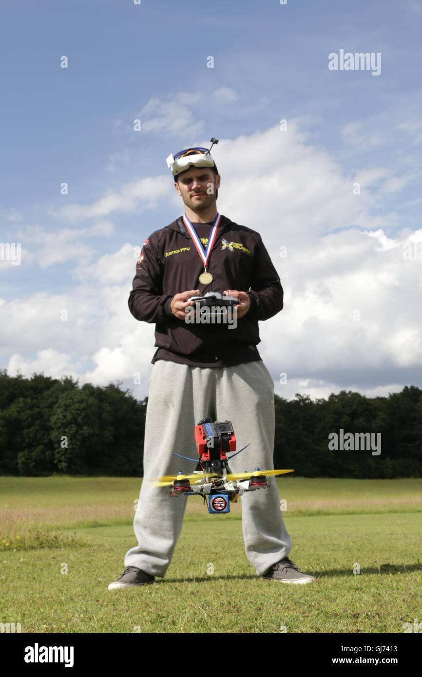 Drone Racing Queen's Cup 2016. FPV, First Person View Drone racer pilot ...