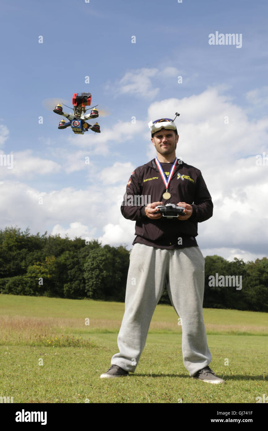 Drone Racing Queen's Cup 2016. FPV, First Person View Drone racer pilot ...