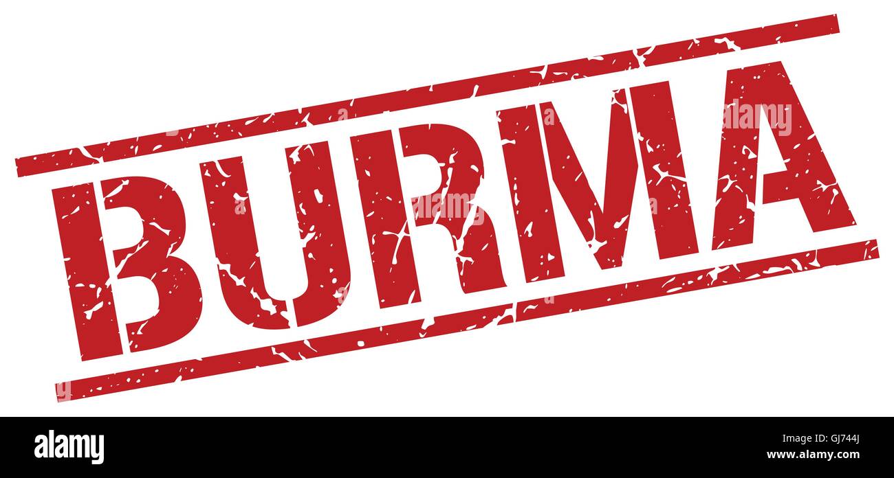 Burma red square stamp Stock Vector Image & Art - Alamy