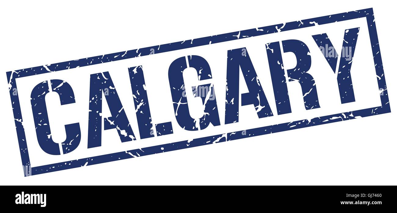 Calgary blue square stamp Stock Vector Image & Art - Alamy