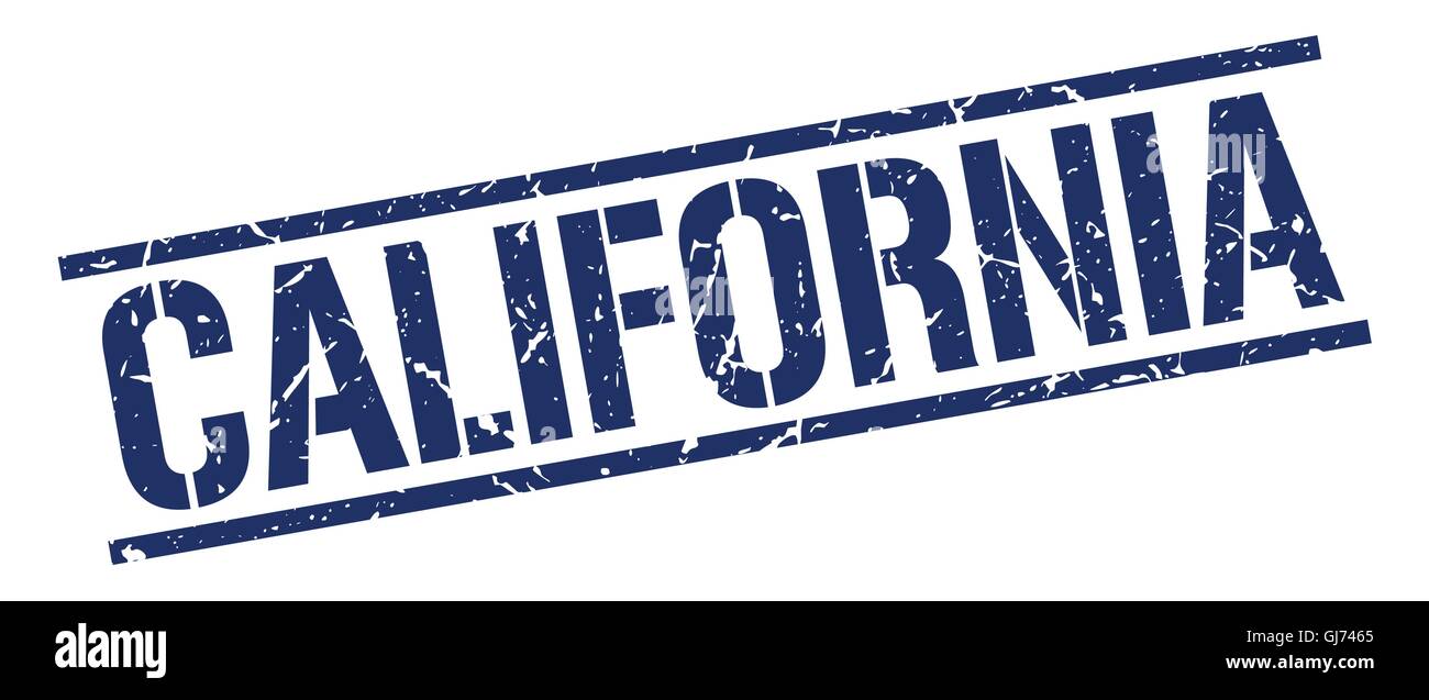 California blue square stamp Stock Vector Image & Art - Alamy