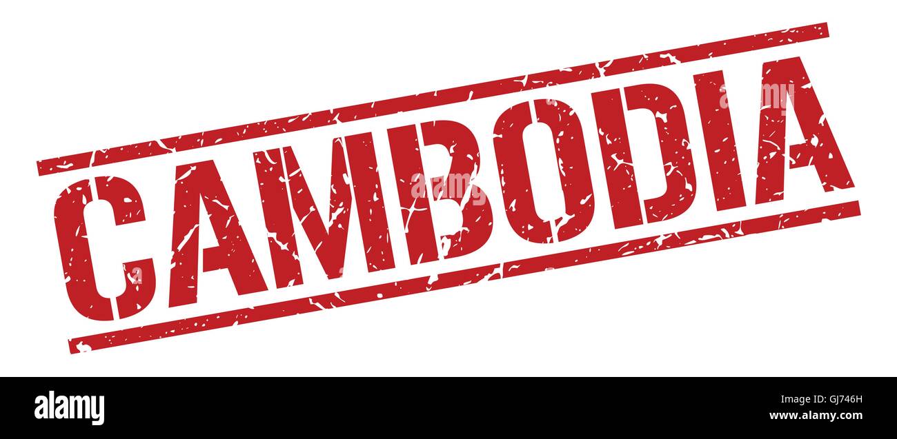 Cambodia red square stamp Stock Vector Image & Art - Alamy