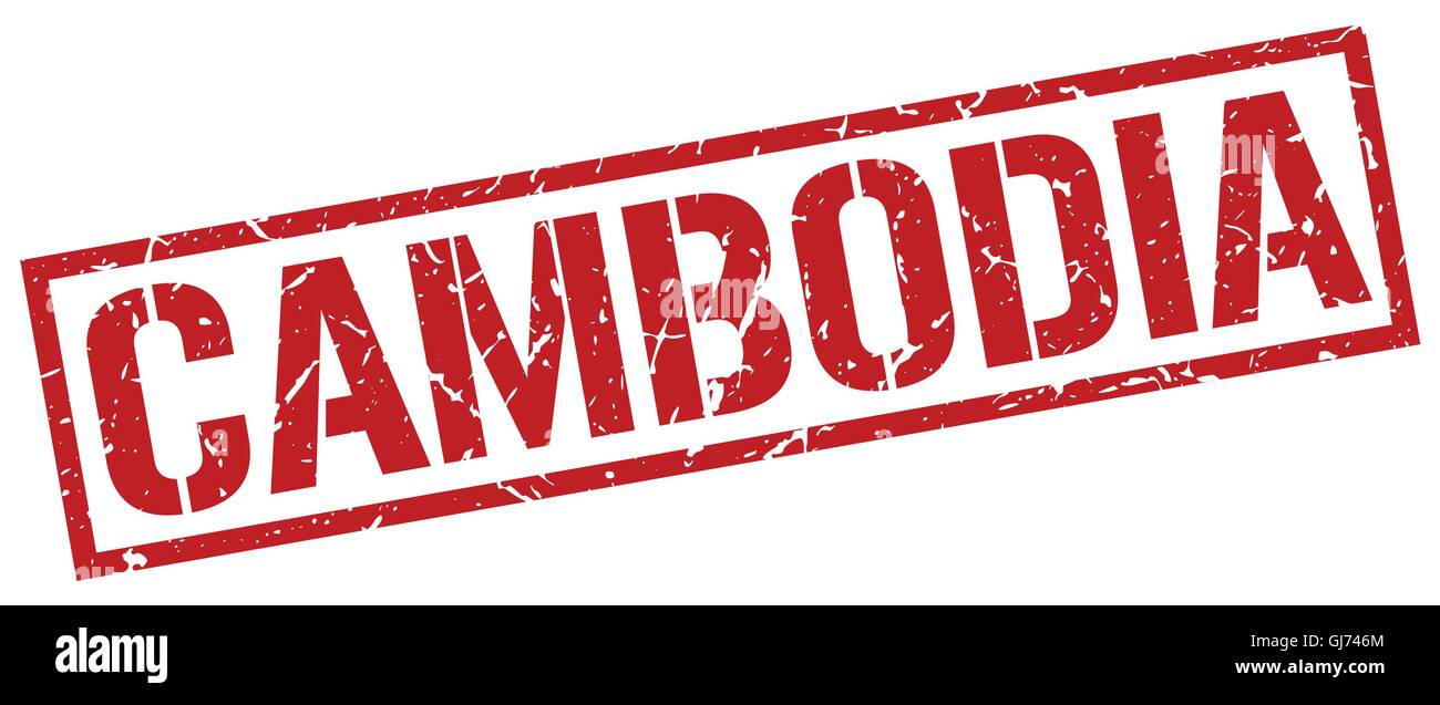 Cambodia red square stamp Stock Vector Image & Art - Alamy