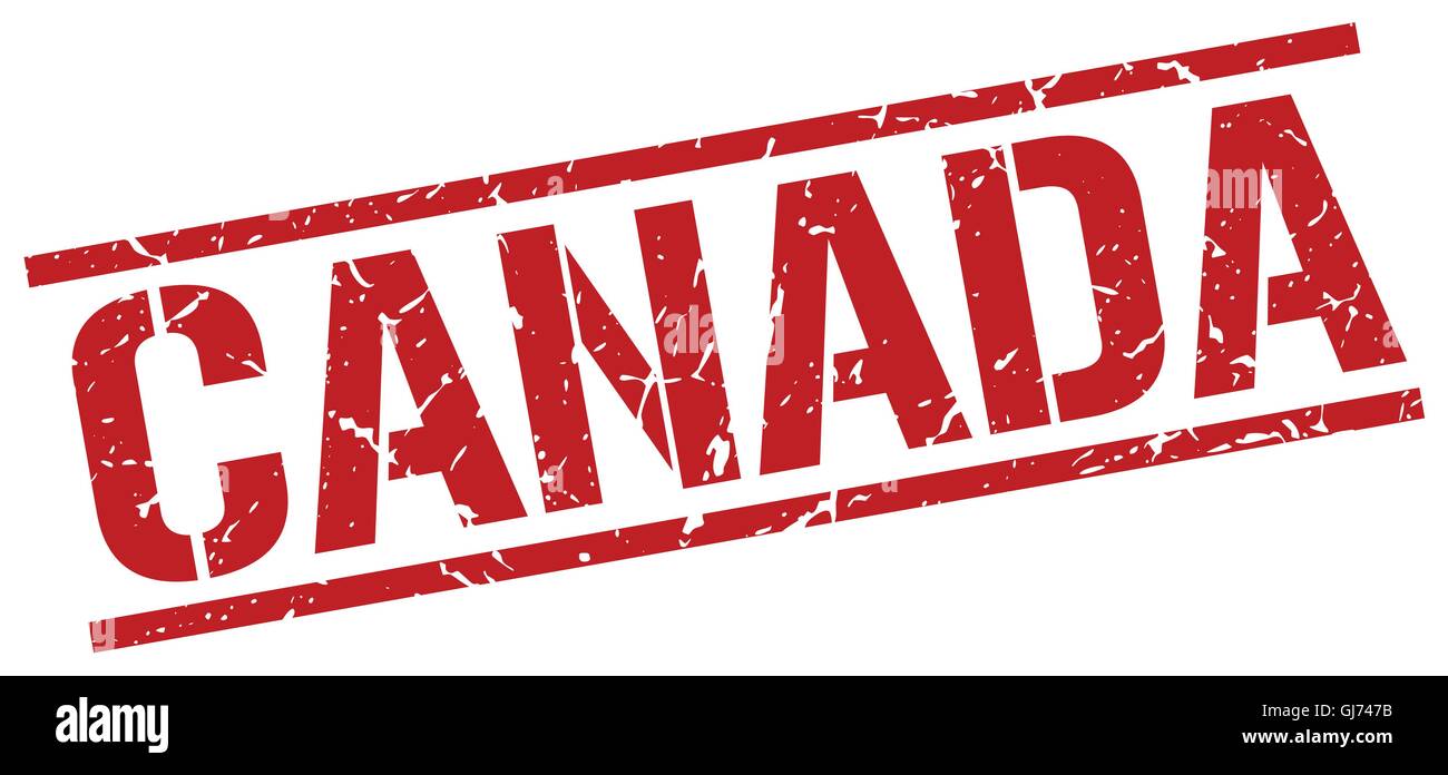Canada red square stamp hi-res stock photography and images - Alamy