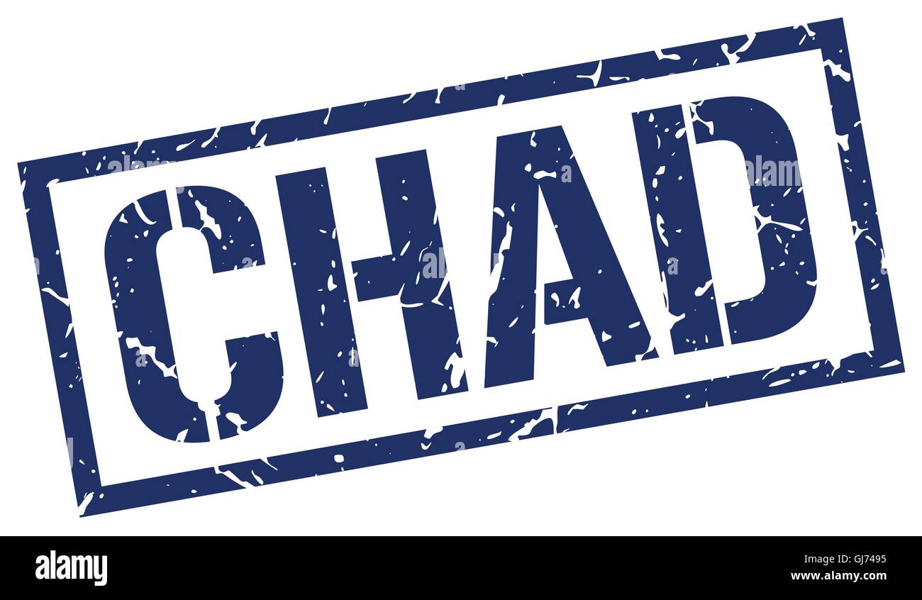 Chad blue square stamp Stock Vector Image & Art - Alamy