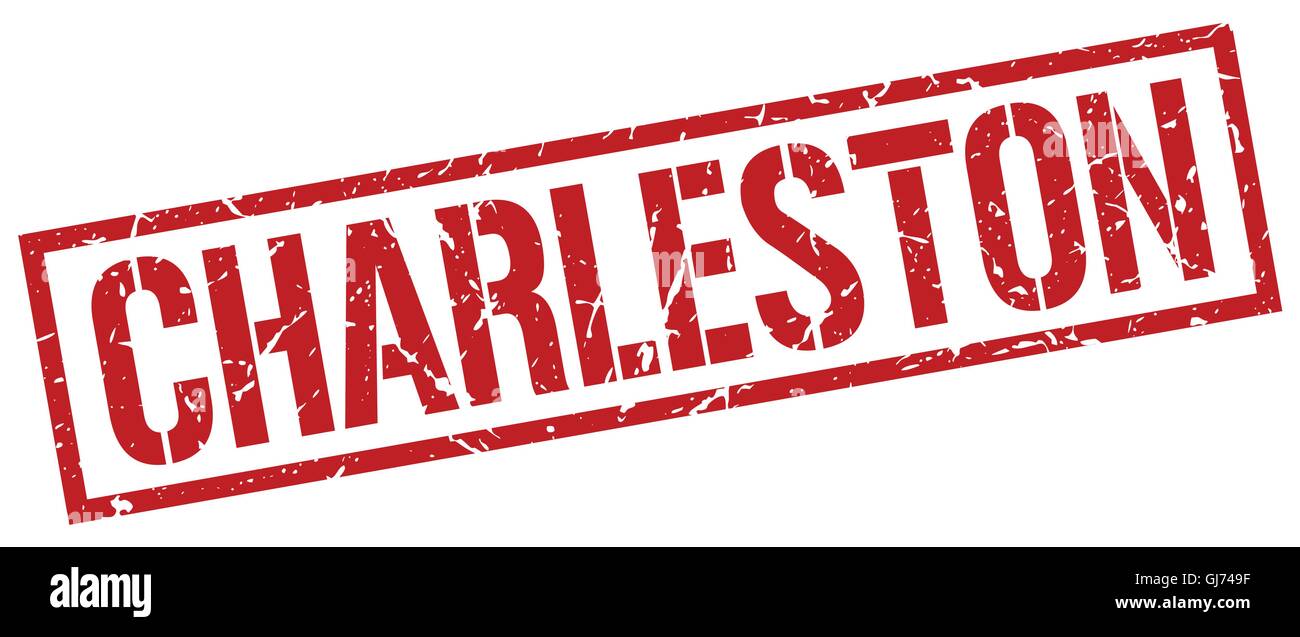 Charleston red square stamp Stock Vector Image & Art - Alamy