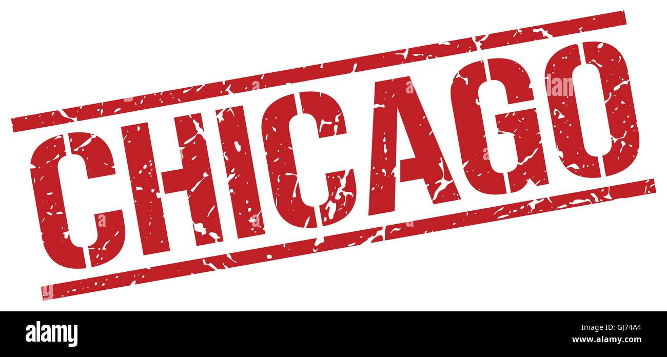 Chicago red square stamp Stock Vector Image & Art - Alamy