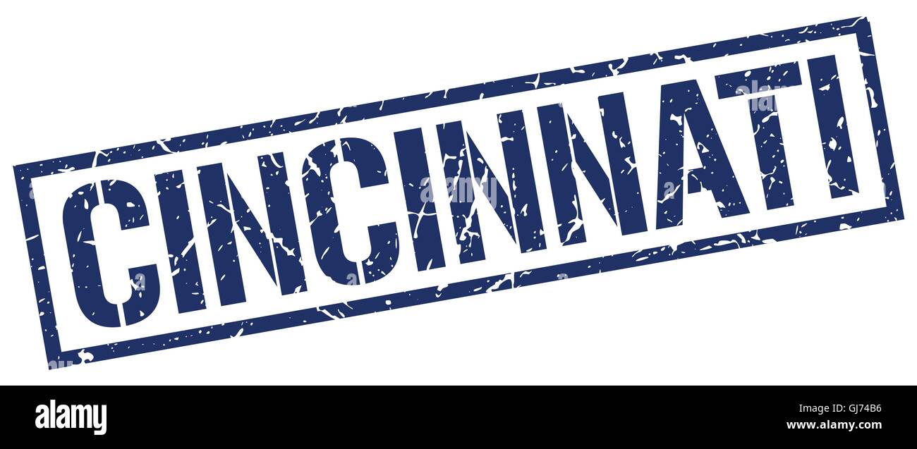 Cincinnati blue square stamp Stock Vector Image & Art - Alamy