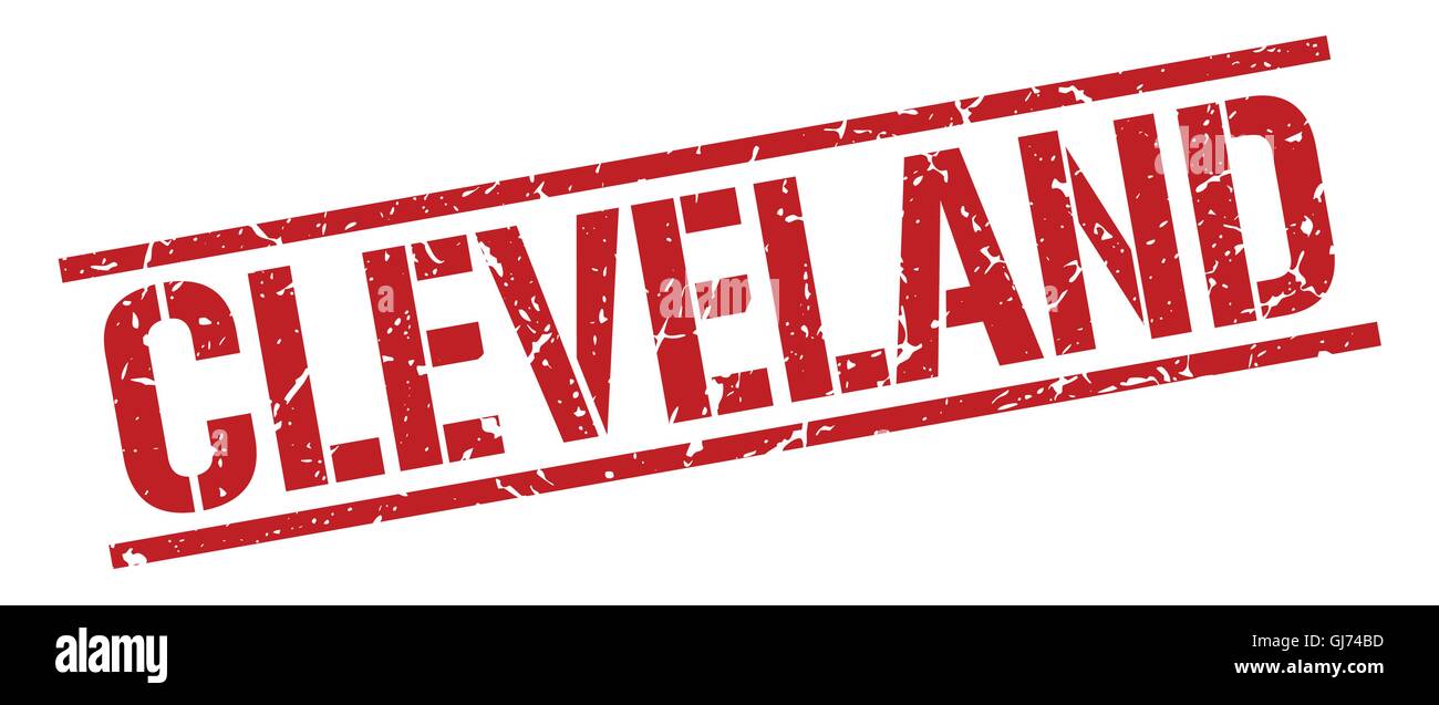Cleveland red square stamp Stock Vector Image & Art - Alamy