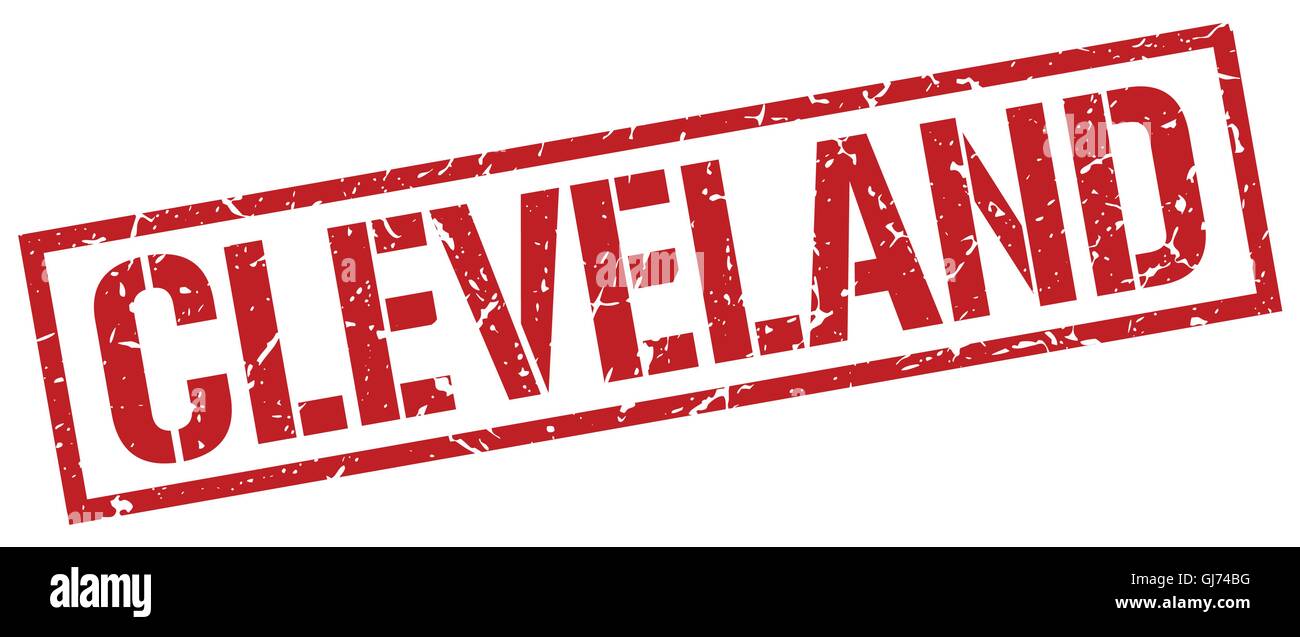 Cleveland red square stamp Stock Vector Image & Art - Alamy