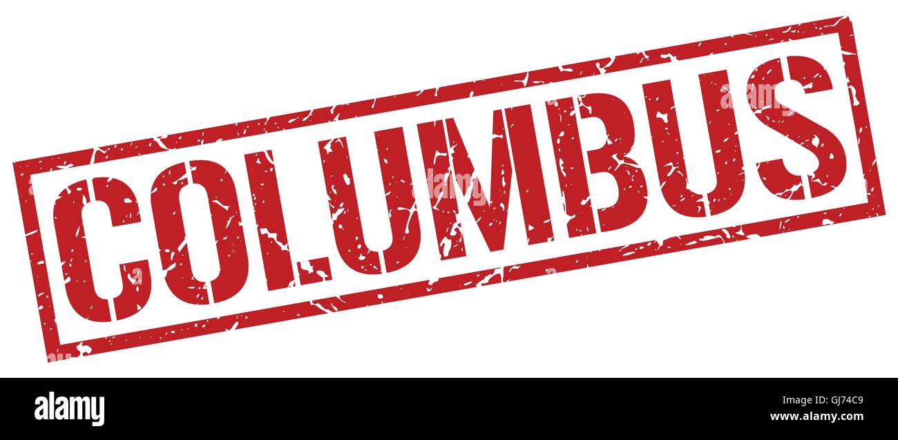 Columbus red square stamp Stock Vector Image & Art - Alamy
