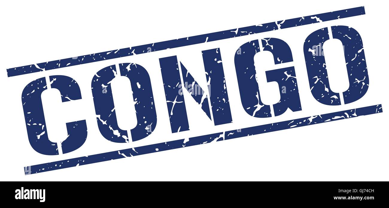 Congo blue square stamp Stock Vector Image & Art - Alamy