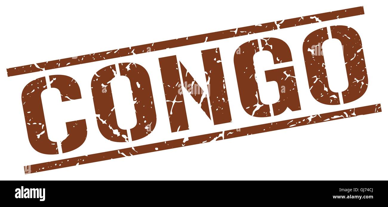 Congo brown square stamp Stock Vector Image & Art - Alamy