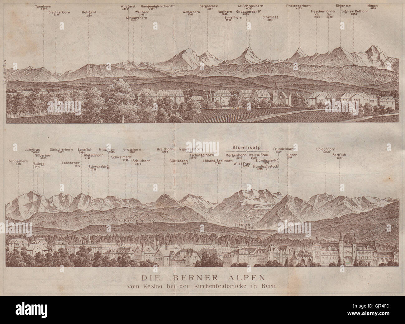Eiger mountain map hi-res stock photography and images - Alamy