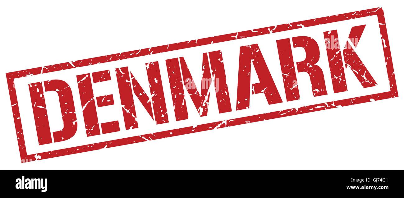 Denmark red square stamp Stock Vector Image & Art - Alamy