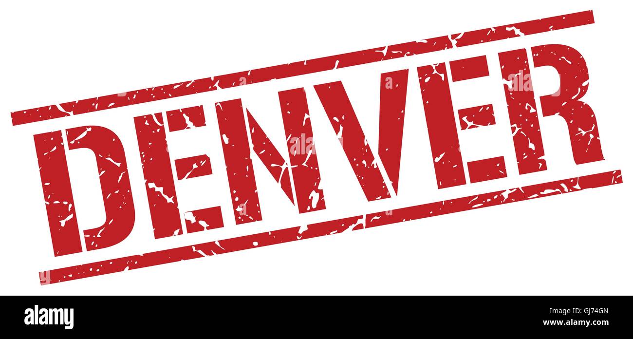 Denver red square stamp Stock Vector Image & Art - Alamy