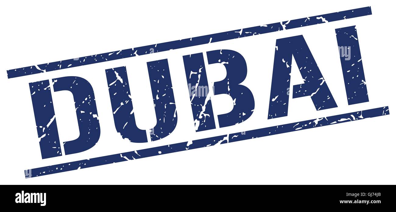 Dubai blue square stamp Stock Vector Image & Art - Alamy