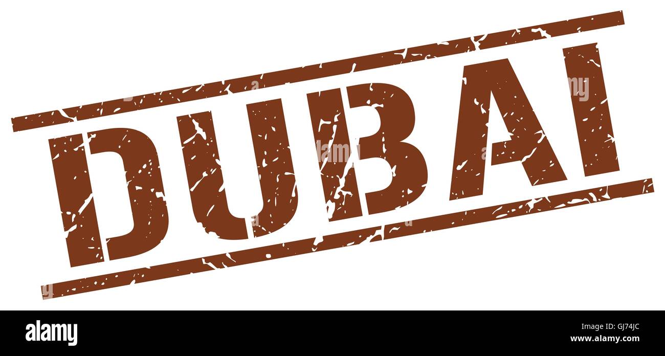 Dubai brown square stamp Stock Vector Image & Art - Alamy