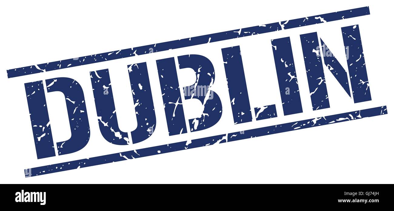Dublin blue square stamp Stock Vector Image & Art - Alamy
