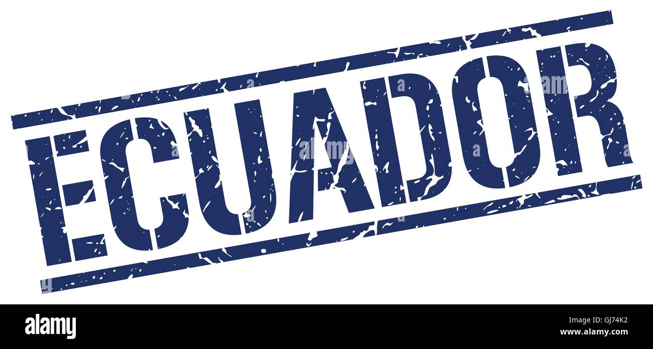 Ecuador blue square stamp Stock Vector Image & Art - Alamy
