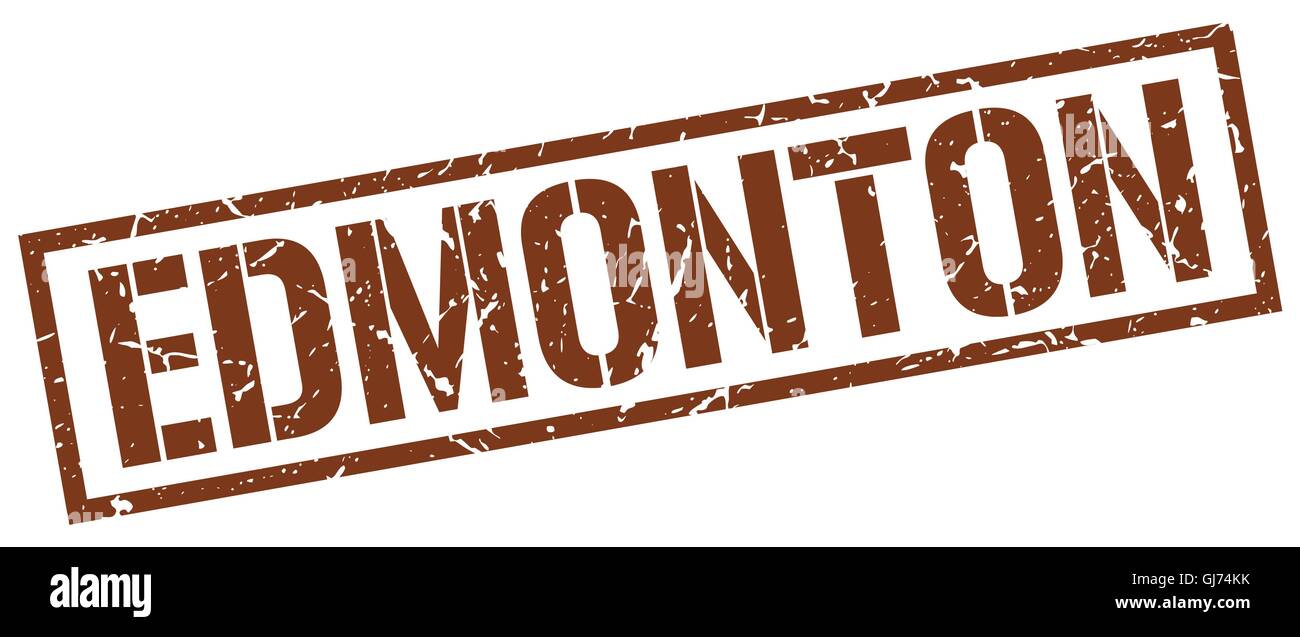 Edmonton brown square stamp Stock Vector Image & Art - Alamy